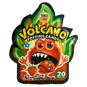 Volcano Popping Candy - Strawberry | Wholesale Unlimited Inc.
